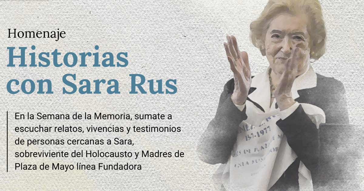 Homenaje a Sara Rus en el Centro Ana Frank - Portal Barrio Parque Chas